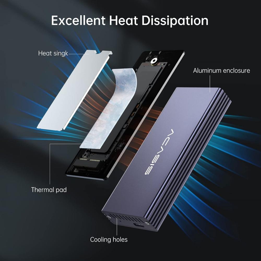 Acasis 20Gbps M.2 NVMe to Mac(2013-2017|12+16 PIN) SSD Enclosure