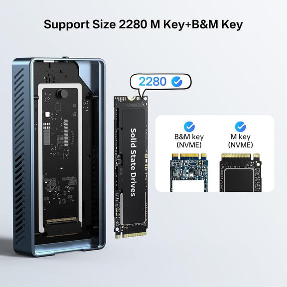 Acasis 40Gbps Tool-free M.2 NVMe SSD Enclosure Compatible with Thunder