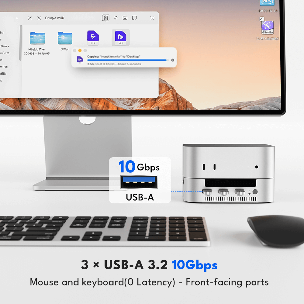 Acasis 40Gbps Mac mini M4 Dock & Dual-Bay SSD Enclosure