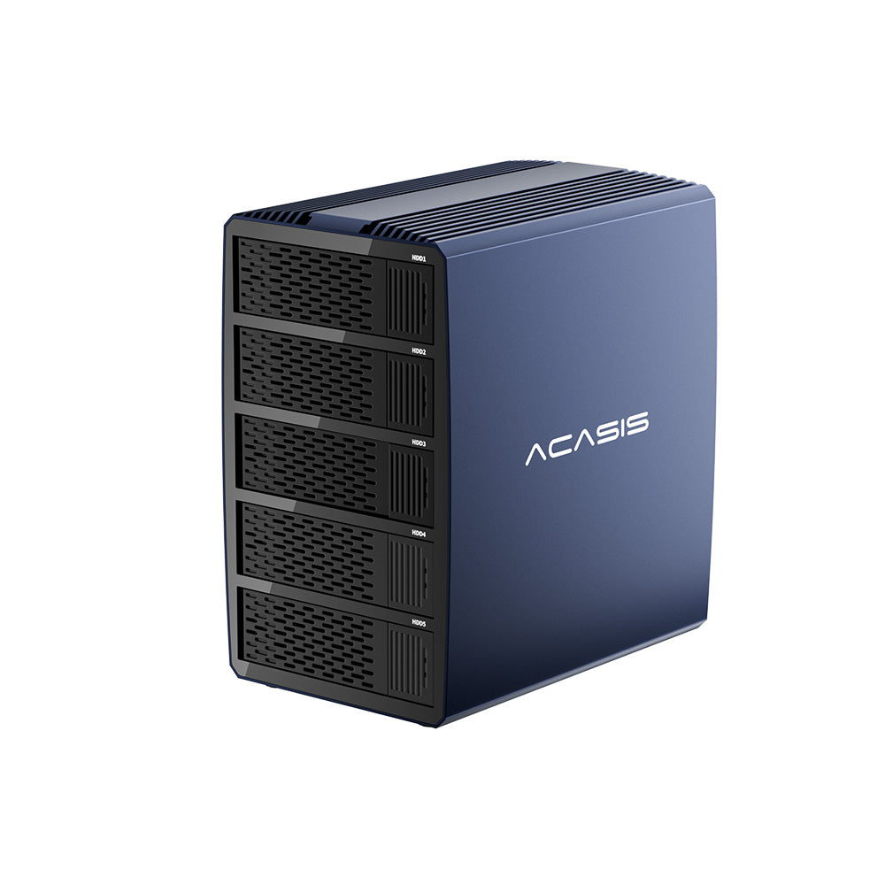 Acasis 20Gbps 5-bay 2.5/3.5 Inch SATA to USB-C Hard Drive Enclosure