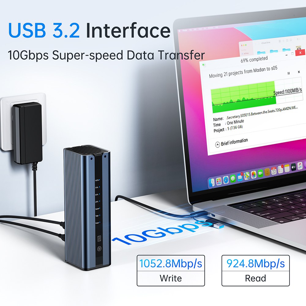 Acasis Nvme M 2 Duplicator 10gbps Dual Bay Offline Clone Type C Ssd Enclosure Acasis Electronics