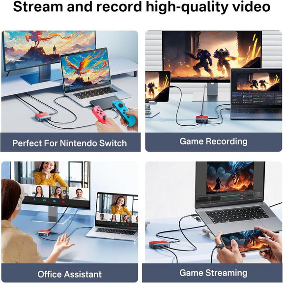 Acasis 2-in-1 1080P60 Capture Card and Dock for Nintendo Switch