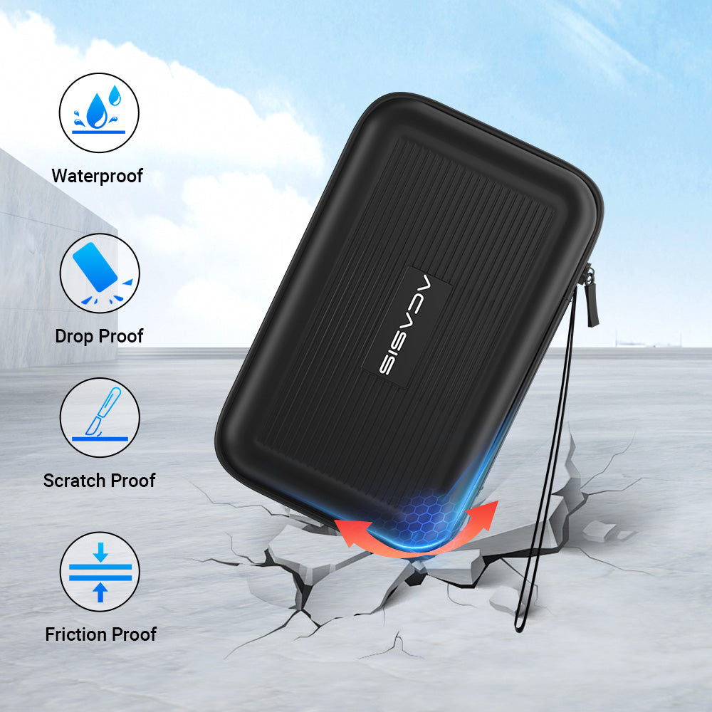 Acasis New Black External Hard Drive Carrying Case for SSD Enclosure